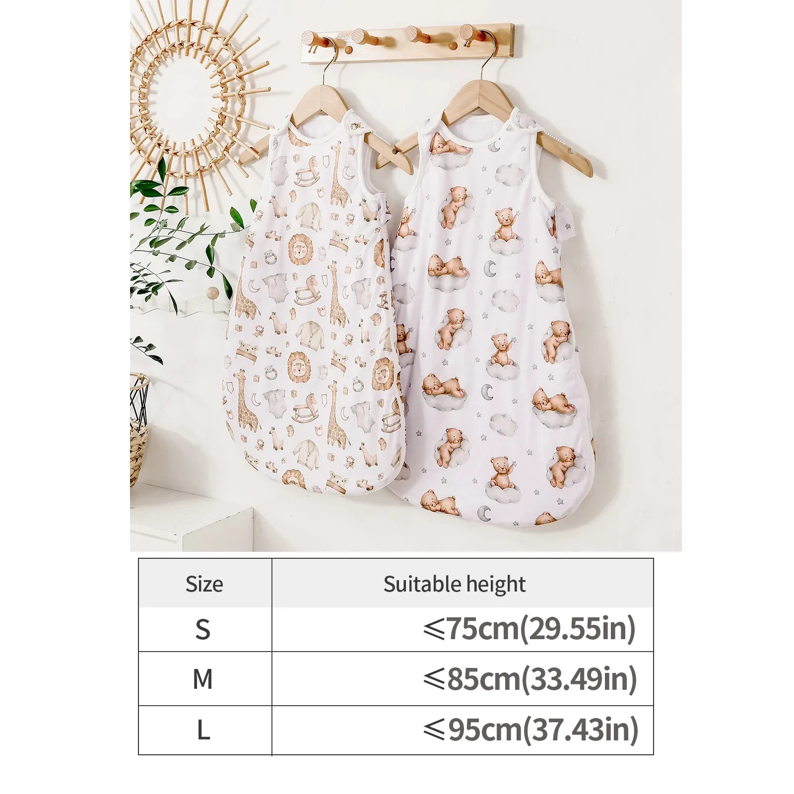 Elinfant 100% Polyester Warm Vest Sleep Sack for Winter, Wearable Soft ...