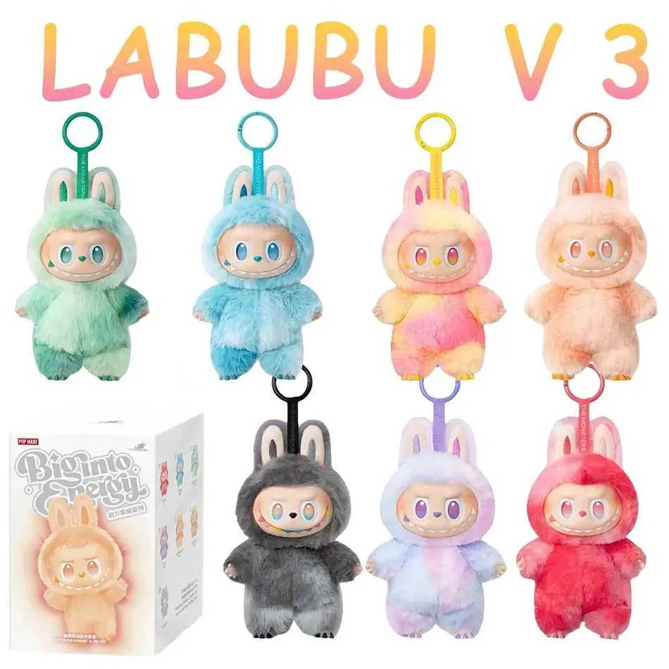 High Quty Réplica Labubu V3 Beag Box Labubu Keychain Decoración De La ...