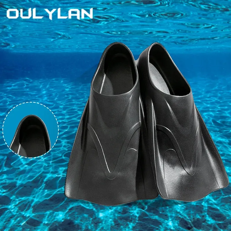 Oulylan Adjustable Silicone Diving Fins Fish Snorkel Flippers Short