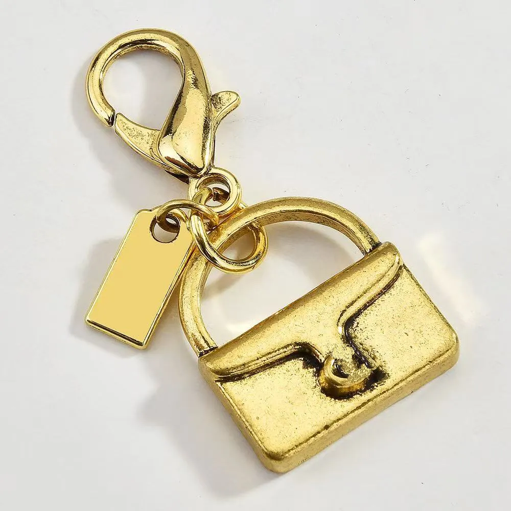 Miniature Bag Charm: Retro Cool Keychain With Glittery Metal Clip For ...