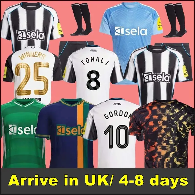 NUFC 2025 2026 Black Soccer Kits TONALI BRUNO G. 25/26, ISAK WILSON ...