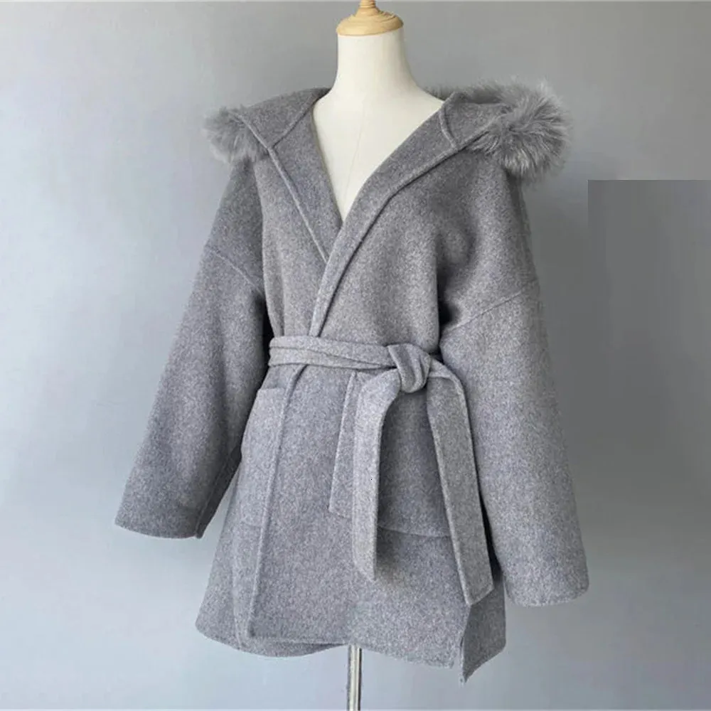 Ladies Fur Coat Knitted Man-Made Fiber Feather Outerwear Loose Lapel ...