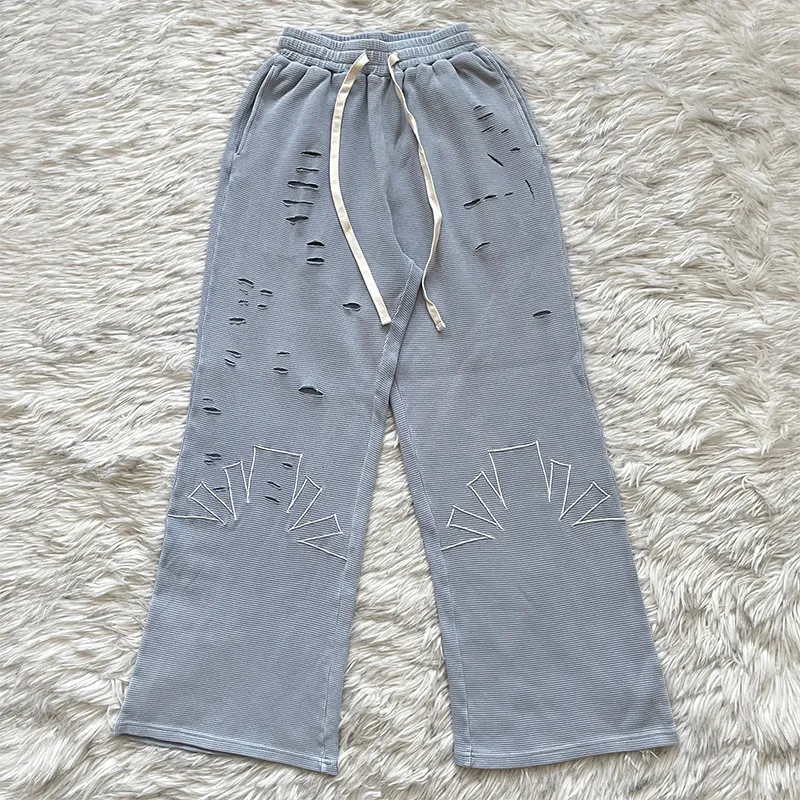 Men's Distressed Embroidered Jogger Pants – Cotton... From Dongguan_ss ...