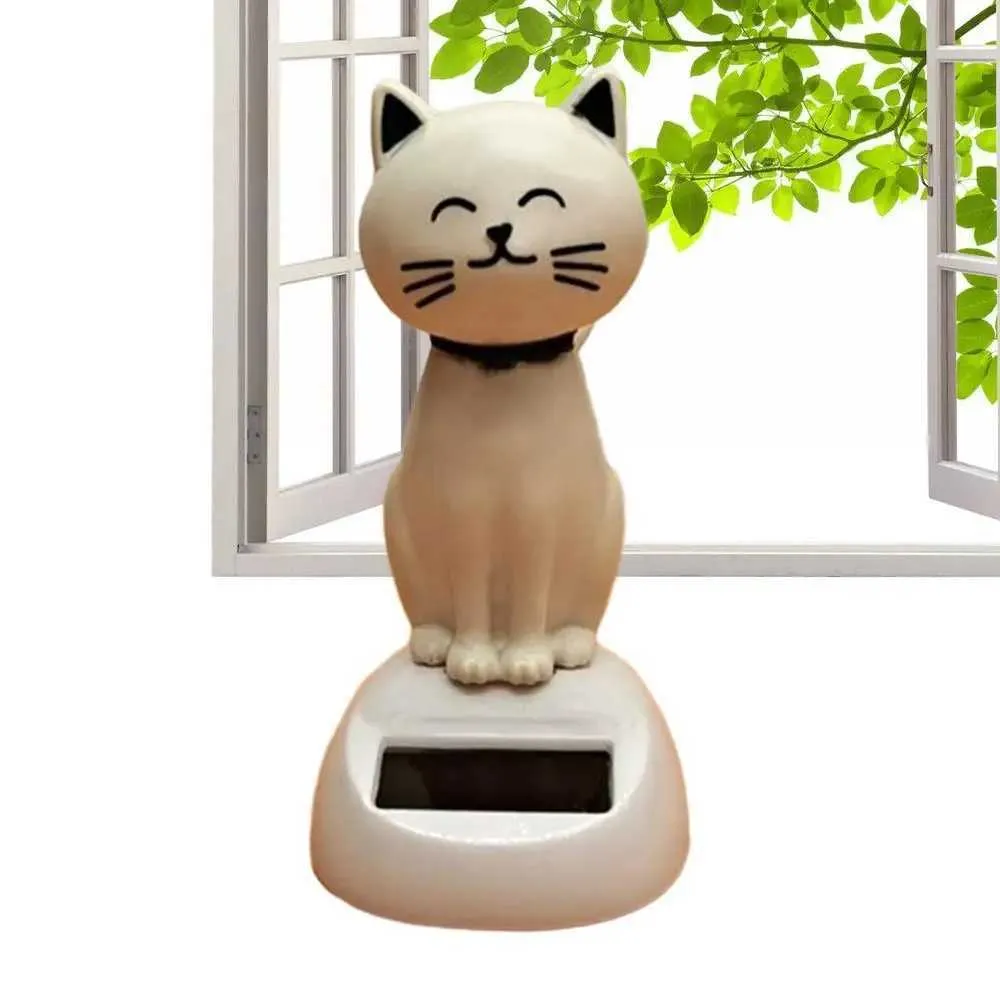 Solar Shaking Cat Car Dashboard Decoration Plastic Toy with Solar ...