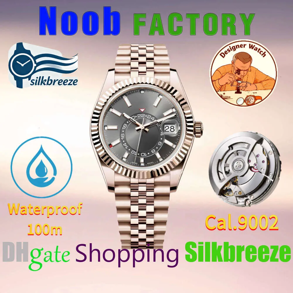 Noob Factory Mens Rose Gold Automatic Watch 42mm Gray Dial, Sapphire ...