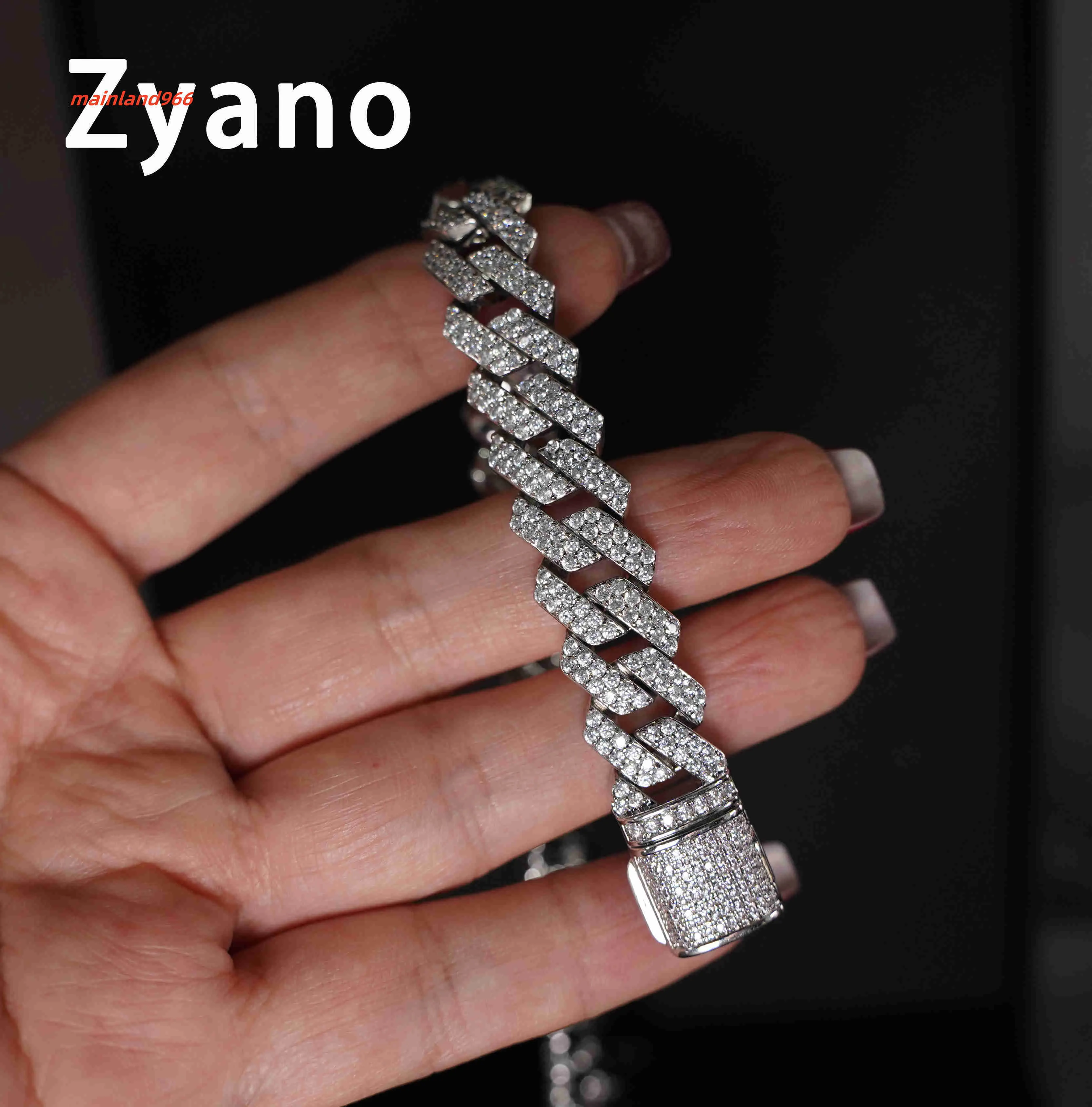 10mm Miami Cuban Link Chain Solid Brass Gold Plated With Zircon Claw ...