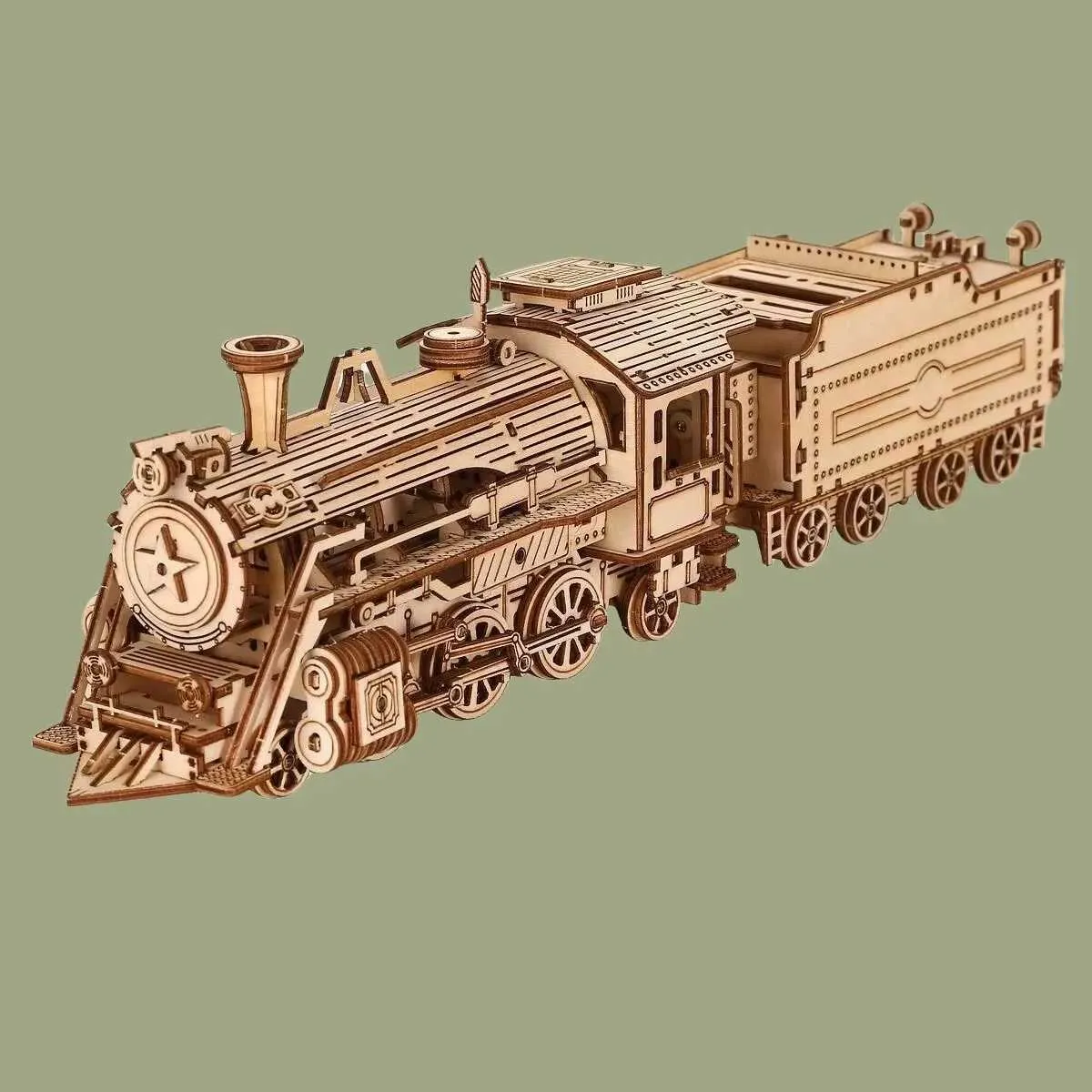 Locomotive 3D Wooden Puzzle Mechanical Model Kit For DIY Building ...