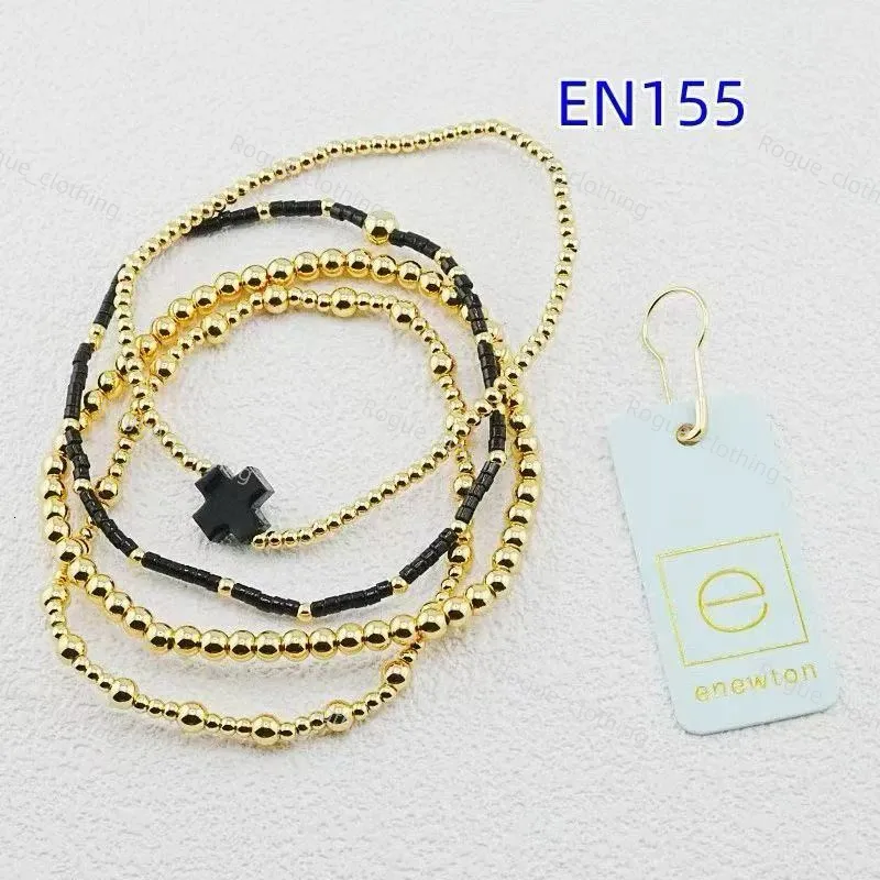 Enewton 14K Gold Plated Alloy Bead Bracelet with White Shell Stones and ...