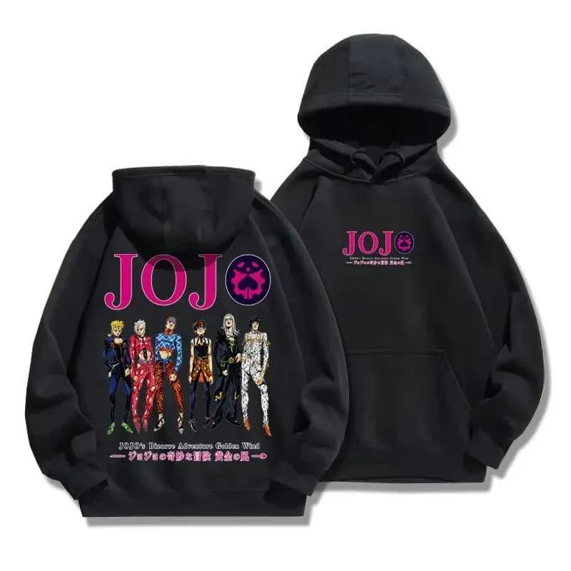Anime JOJO Adventure Jotaro Kujo pattern long knit sweatshirt with wool ...