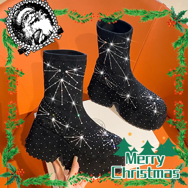 Unisex genuine leather boots with fur lining, buckle strap closure ...