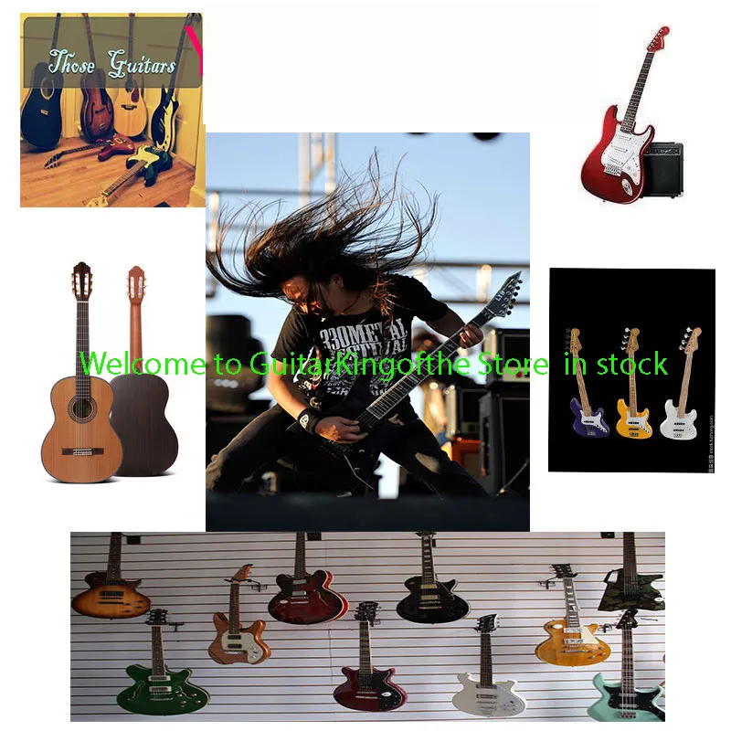 Classic tiger skin pattern solid body mahogany electric guitar ...