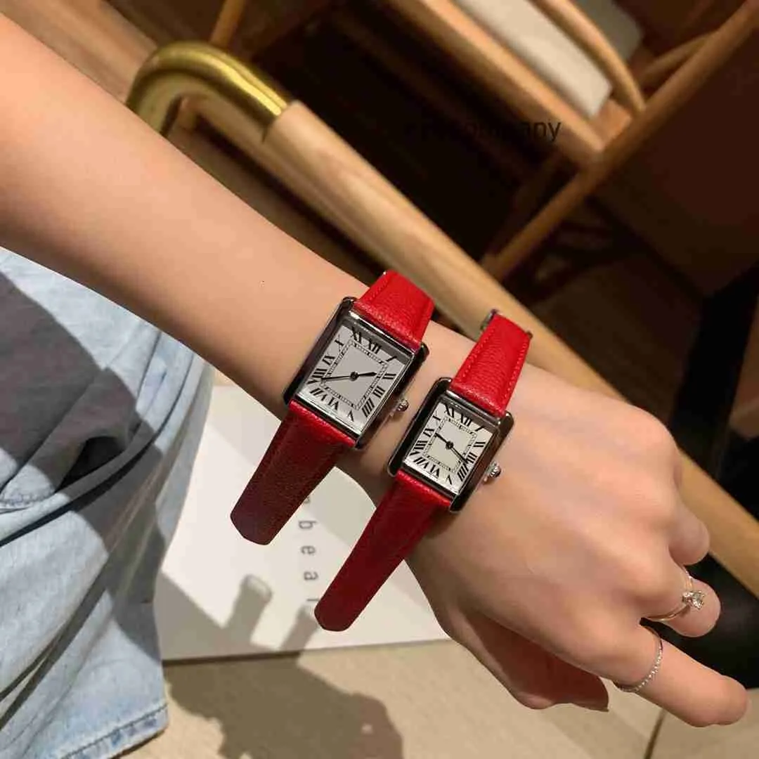 Women's tank style watch with quartz movement, stainless steel band ...