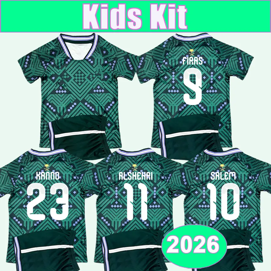 SALEM ALSHEHRI Kids Soccer Jersey Kit Saudi Arabia Home Green Football ...