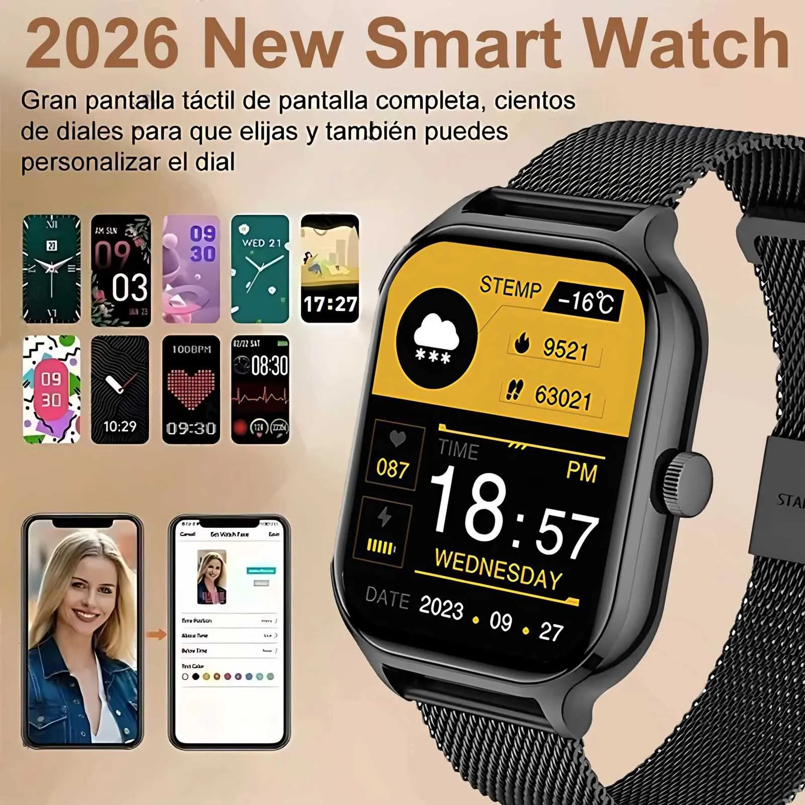 H9 H6 Smartwatch Dial To Answer Calls, Calorie Tracking, Heart Rate ...