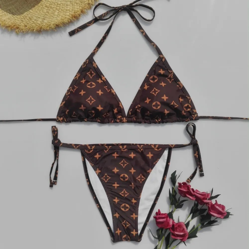 Luxury Designer Women Lace Up Brazilian Monokini Bikini Set Polyester ...