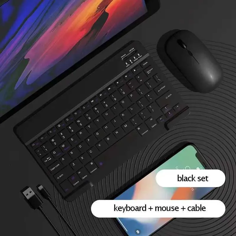 Spanish Keyboard 10 inch Rechargeable Wireless Keyboard for Tablet ...