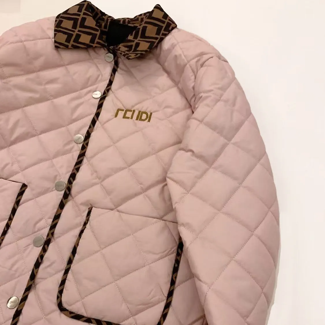 2025 New Fashion Women27s Down Jacket with Lapel Neck, Printed Letter ...