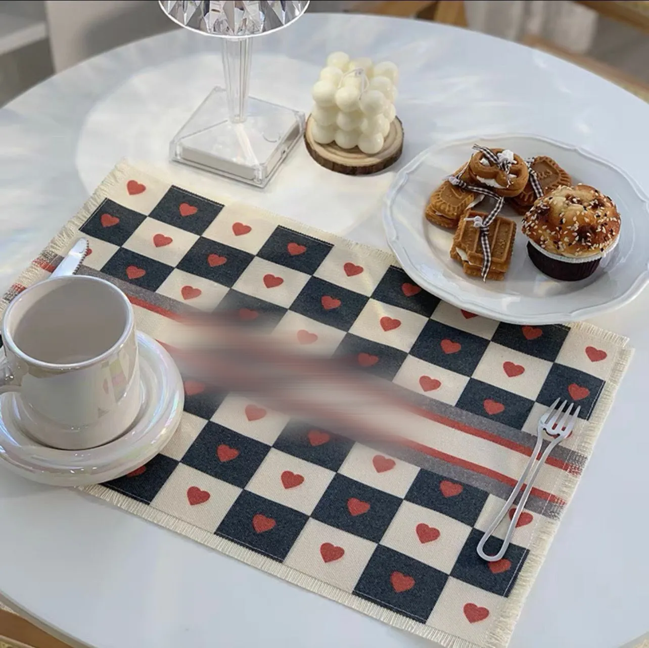 Fabric table placemats linen fabric bamboo rectangular 10 pattern ...