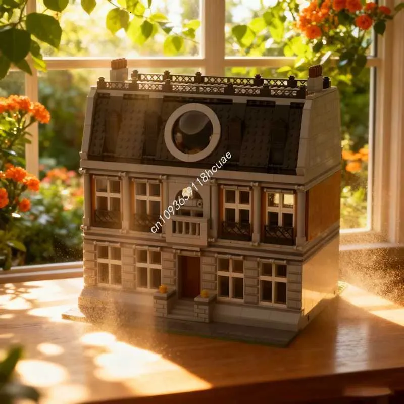 Wooden Building Blocks Toy Model Gallery DIY Assemble Kit for Kids ...