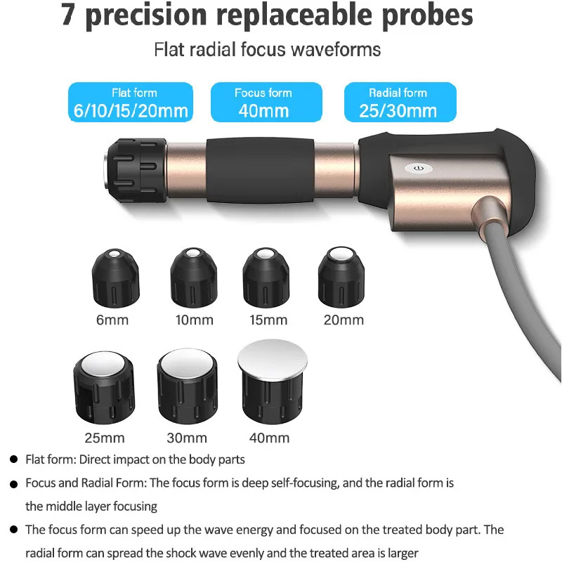 Shockwave massage erectile dysfunction treatment machine with 7 ...