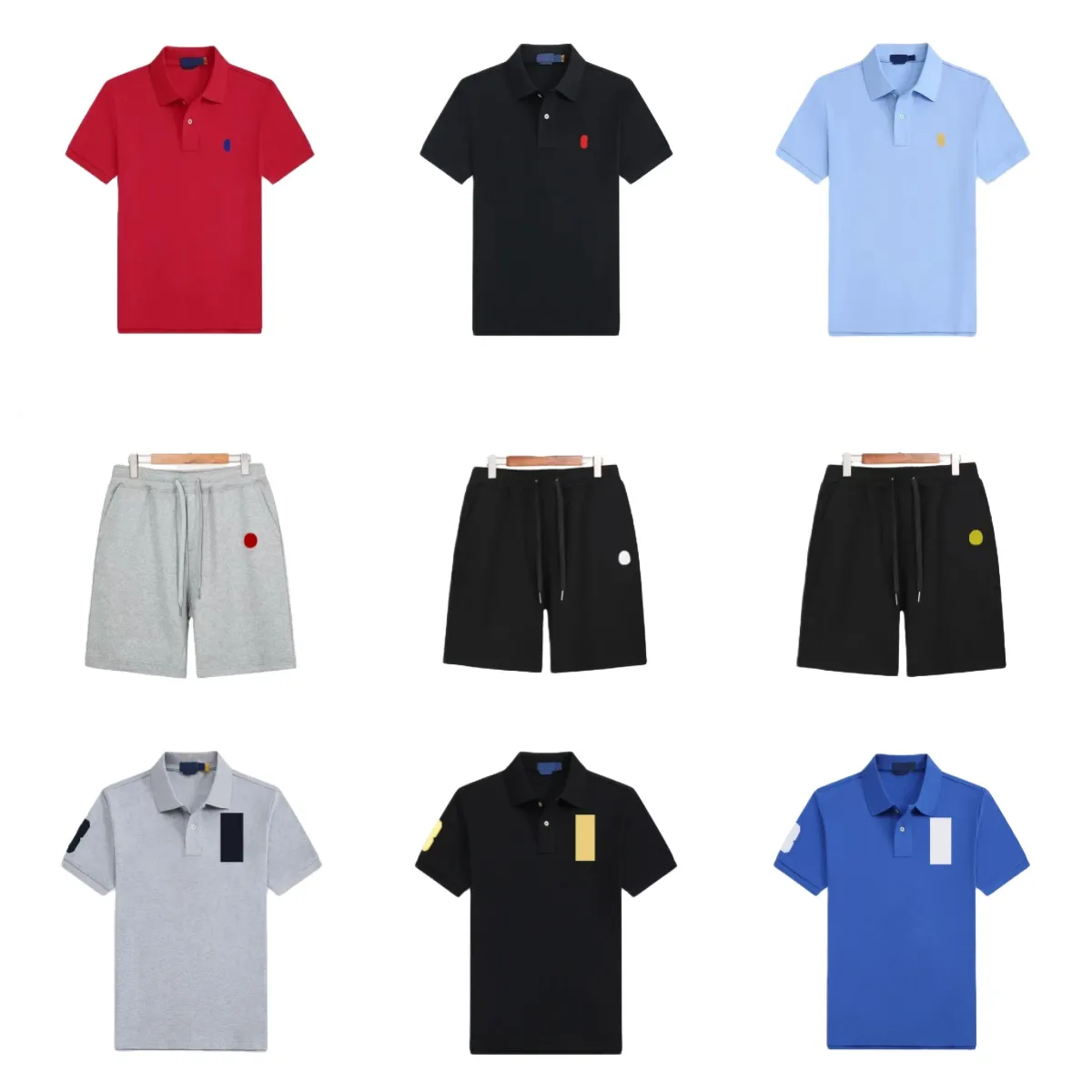 Men's Casual Short Sleeve Polo Shirt with Pony Embroidery, Breathable ...