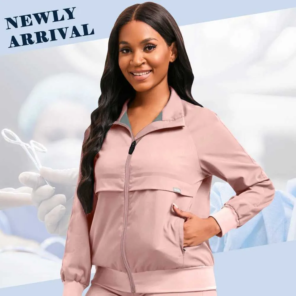 Nurse Nursing Work Jacket Long-sleeved Acetate Twill Medical Sweatshirt ...