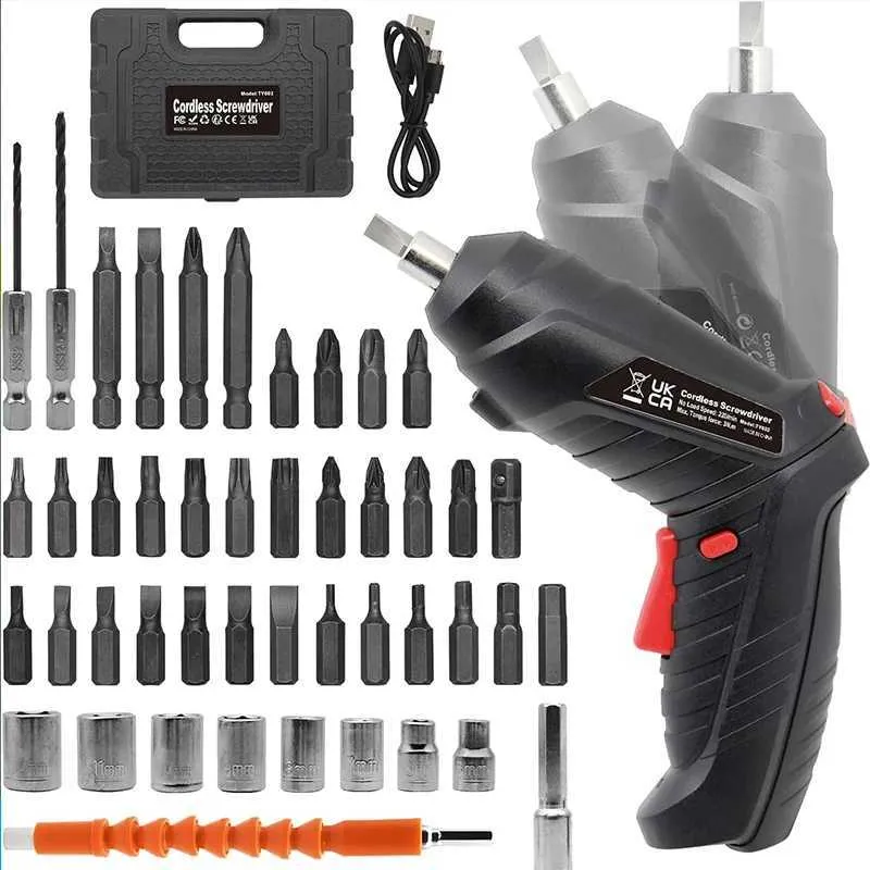 36V Cordless Electric Screwdriver Power Tool Set with 1800mAh Lithium ...