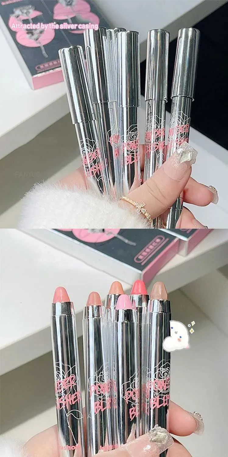 Pink B Pencil Shadow Pen Facial Cheek Expanding Shrinking Color Rouge Cream Blush Stick Simple ...