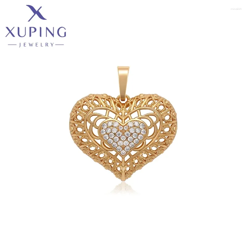 Xuping Jewelry Heart Shape Pendant Necklace Gold... From Miniskirt, $15 ...