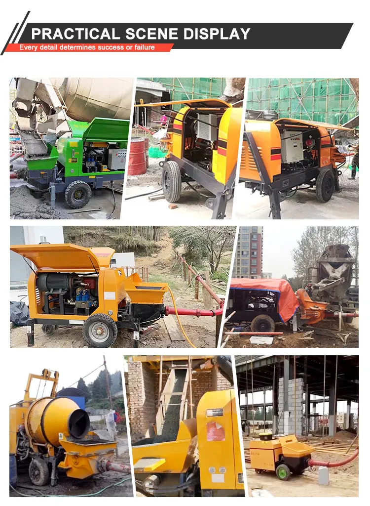 Heavy-Duty Concrete Mixer Pump with Mobile Unit and Diesel Motor for ...
