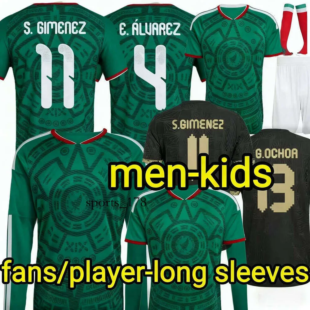 Mexico Soccer Jersey 2026 2027 Home Away Unisex Polyester Short Sleeve ...