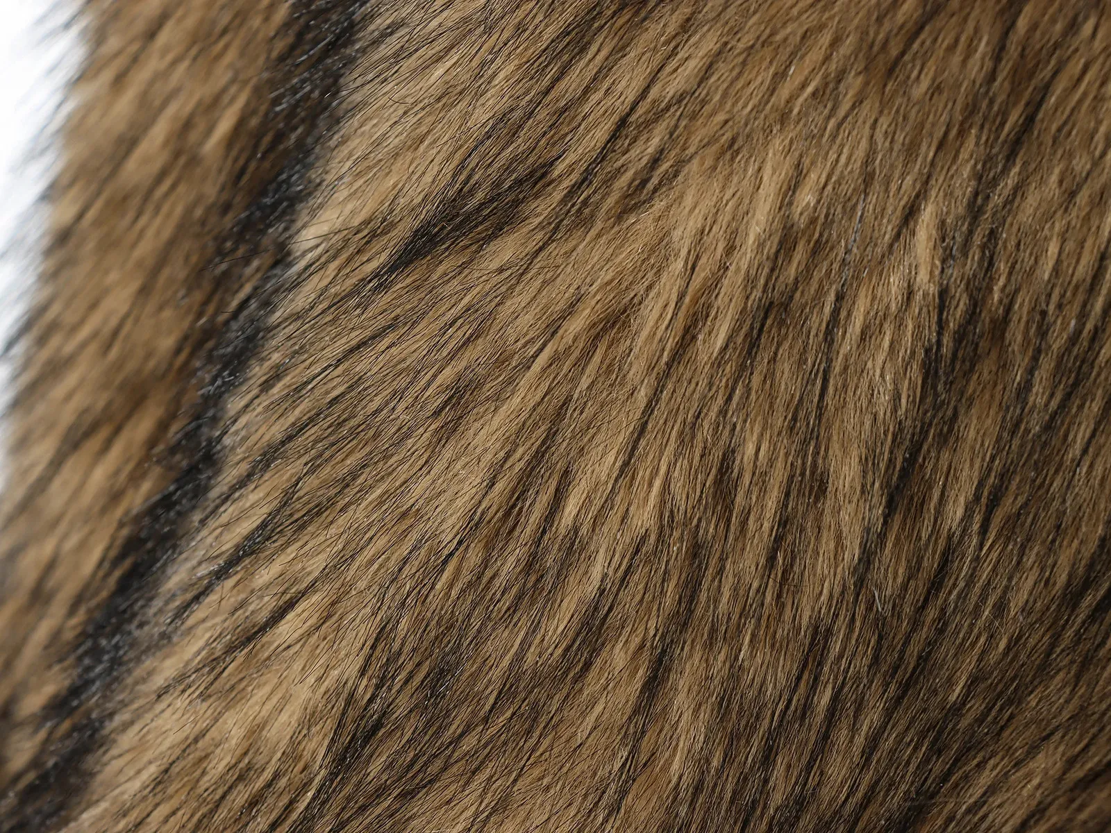 Women Light Brown Thick Warm Faux Fur Coat Bat Sleeved Festival ...