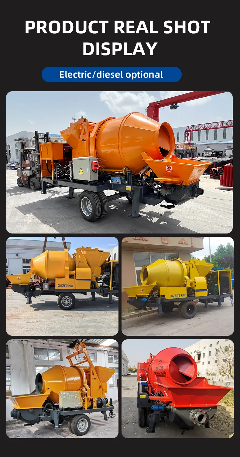 Portable Concrete Pump and Mixer with Diesel Engine for House ...