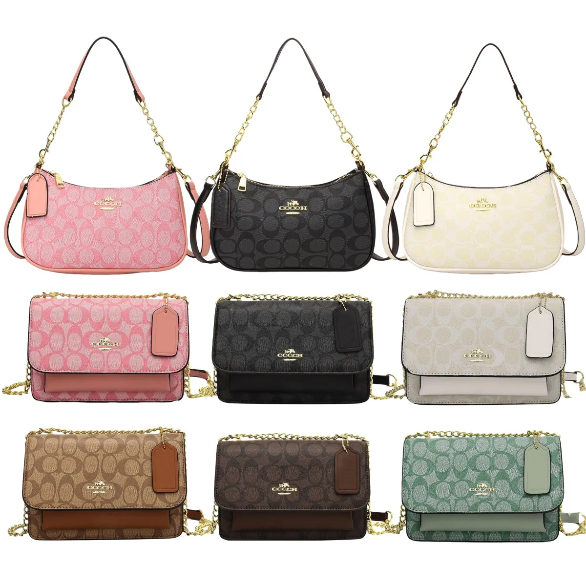 Designer Shoulder Bag for Women - Black Crossbody Tote Handbag - Luxury ...