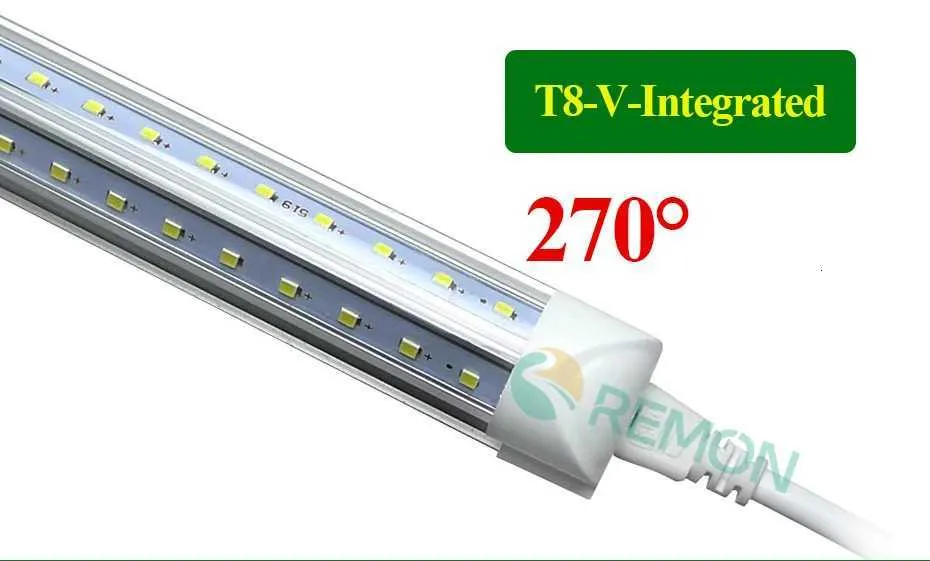 20W T8 Integrated T8 Led Tubes 5ft V Shape Fluorescent Bulbs For Home ...