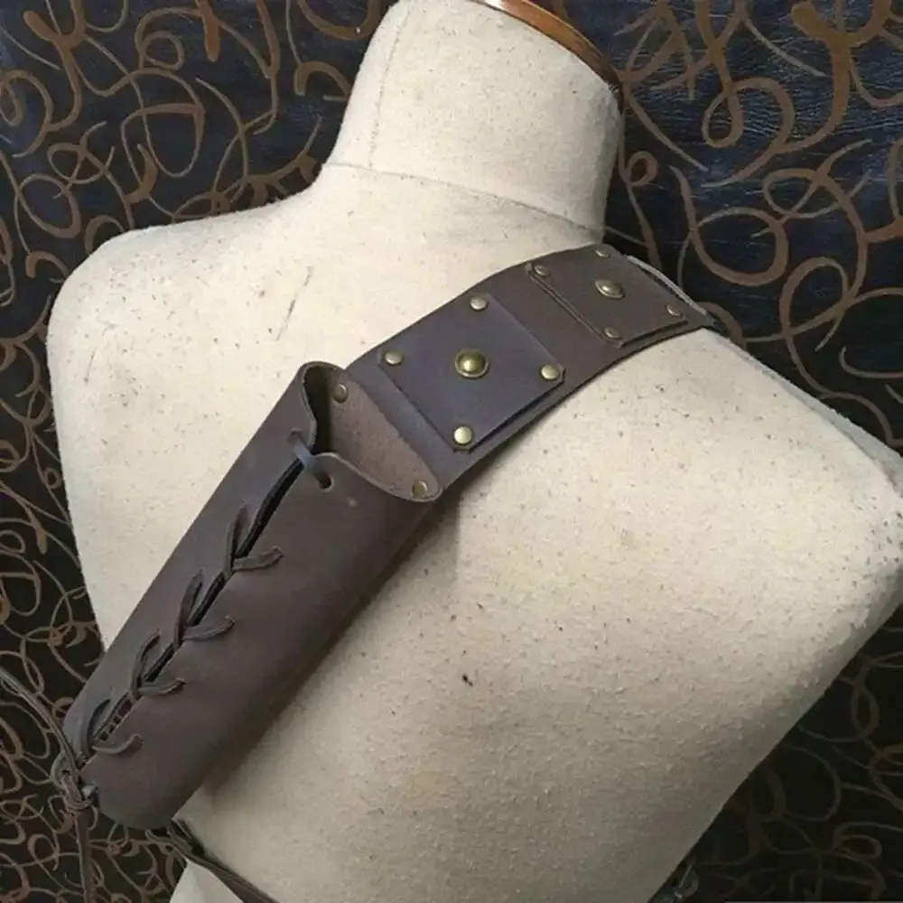 Medieval Retro Sword Shoulder Back Sheath Leather Buckle Holster ...