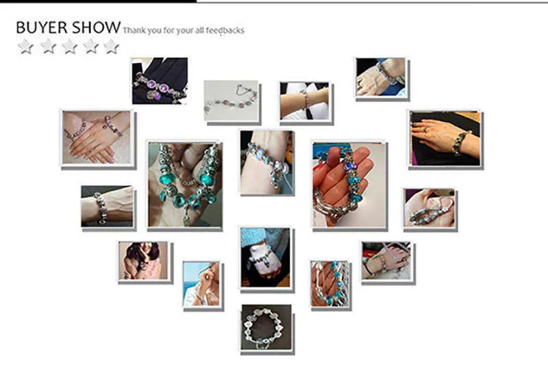 Panjia Duola Felt Animal Bracelet Charms DIY Series Bear Dog Loose ...