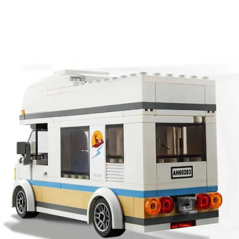 Compatible MOC Sets City Series Wooden Camper Van Building Blocks Model ...
