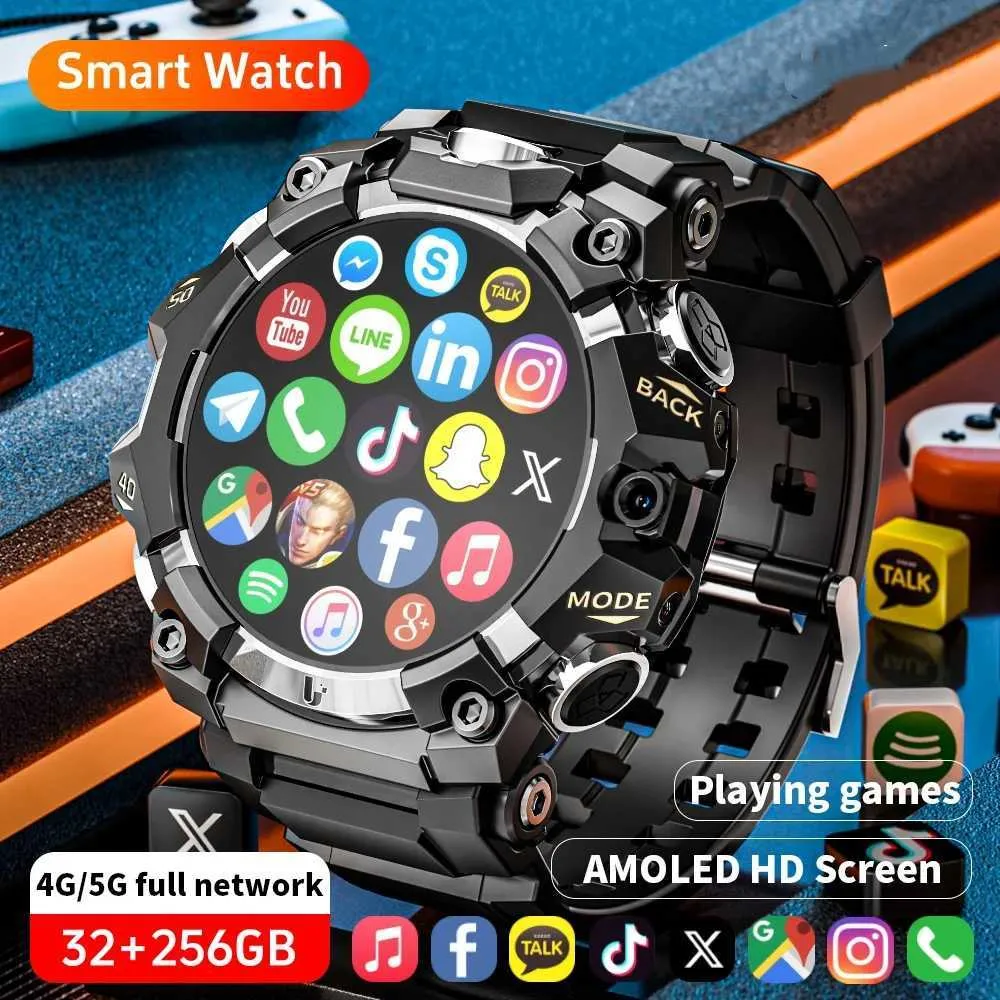 4G/5G Android Smartwatch with 800W Dual Cameras, GPS, WiFi, NFC, Play ...