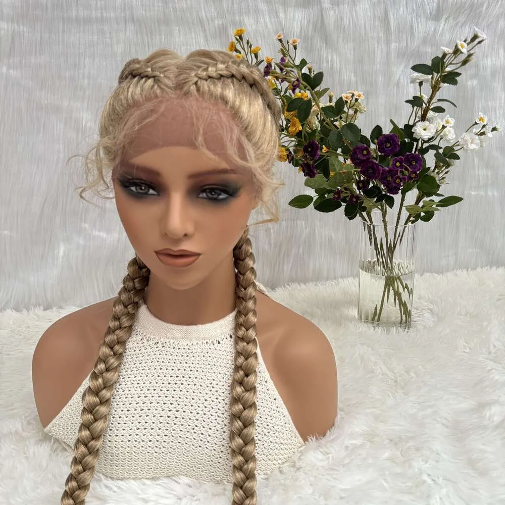 Box Braided Lace Wig with French Lace Base, 180% Density, 8 in Straight ...