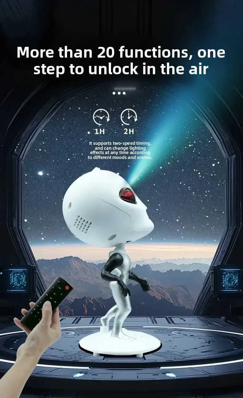 USB Powered Alien Galaxy Projector Light LED Laser Star Night Light ...