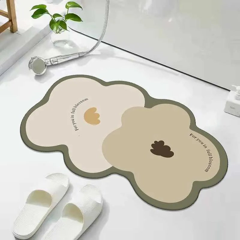 Toilet Diatom Mud Floor Mat Cartoon Bathroom Non-Slip Water Absorbing ...
