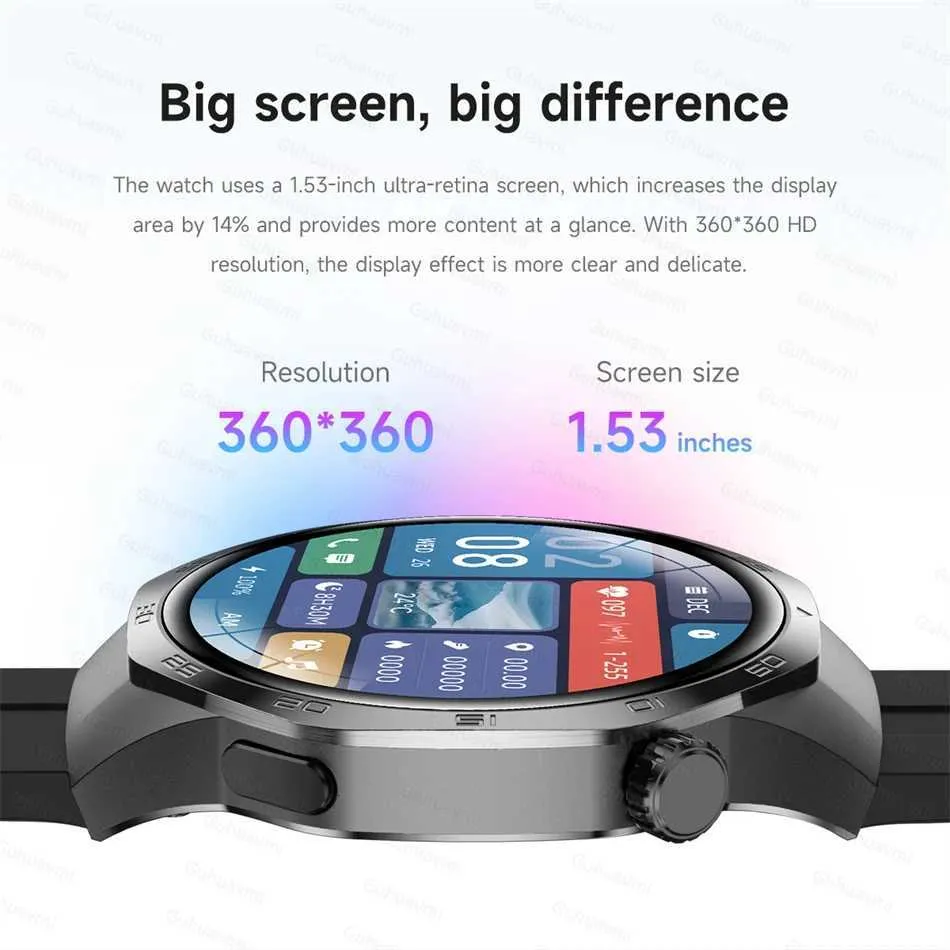 2025 New Call Smart Watch Men 1.53 inches AMOLED HD NFC IP68 Waterproof ...