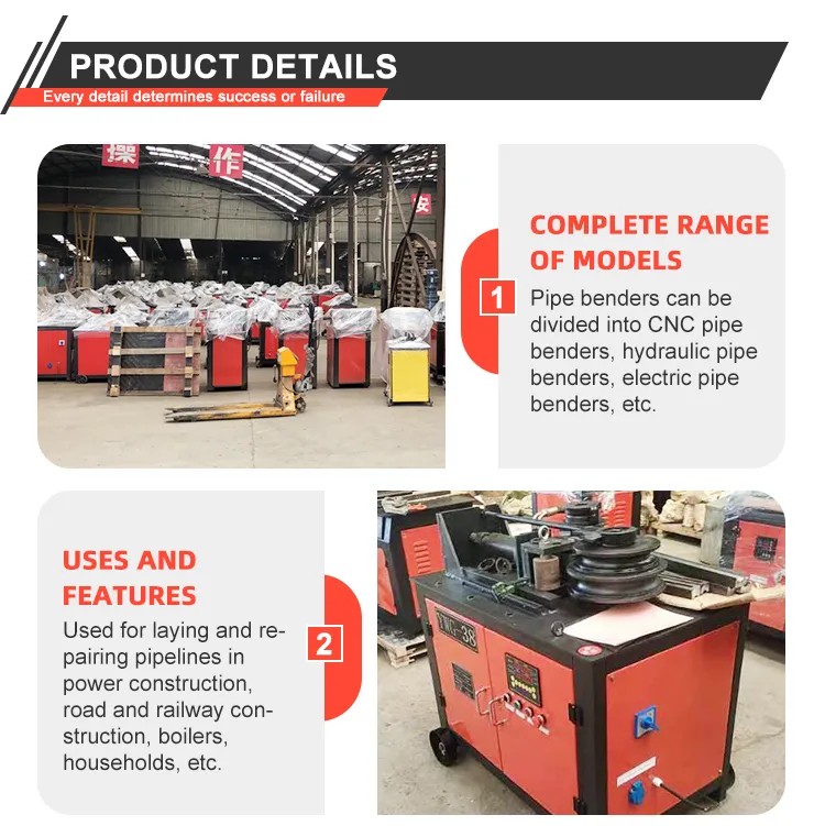 Large Diameter Steel Pipe Bender with 180° Max Bending Angle and 1 ...