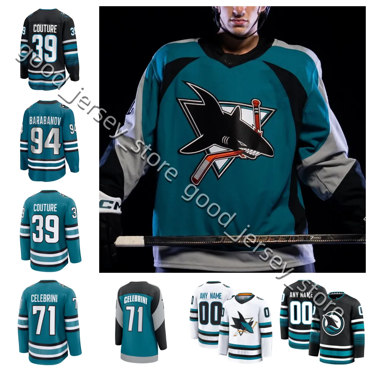 71 Macklin Celebrini Sharks Hockey Jerseys #2 Will... From Good_jersey ...