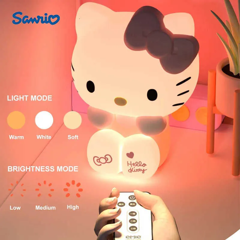 Sanrio Hello Kitty Night Lamp Cute Cat Action Figure Night Light ...