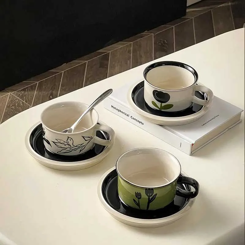 Vintage Ceramic Tea Cup and Saucer Set Bone China European Style with ...