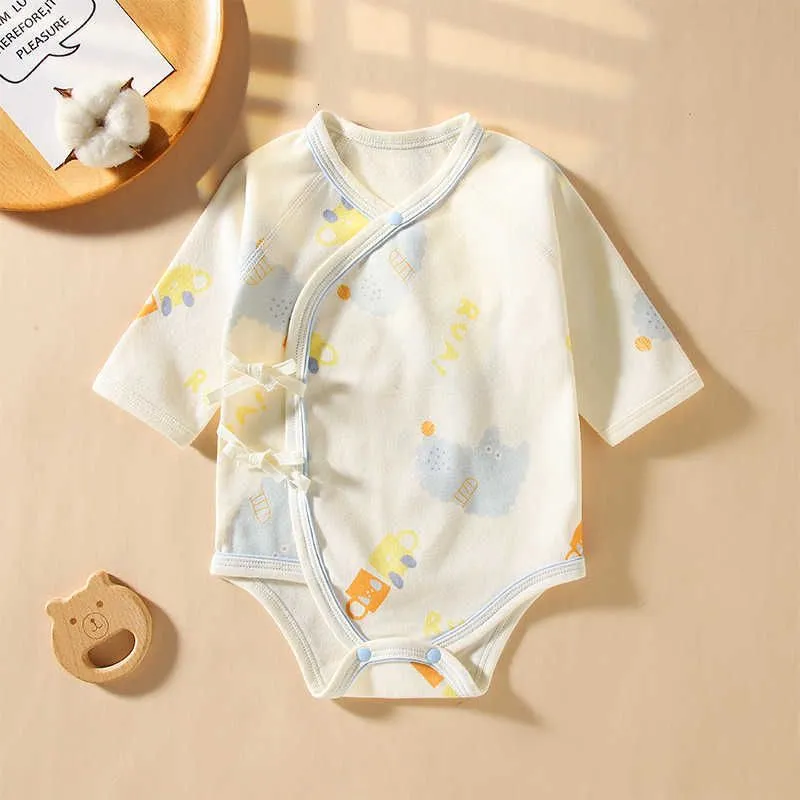Baby Jumpsuit Romper for Newborn Girls 100% Cotton Pullover O-Neck Long ...