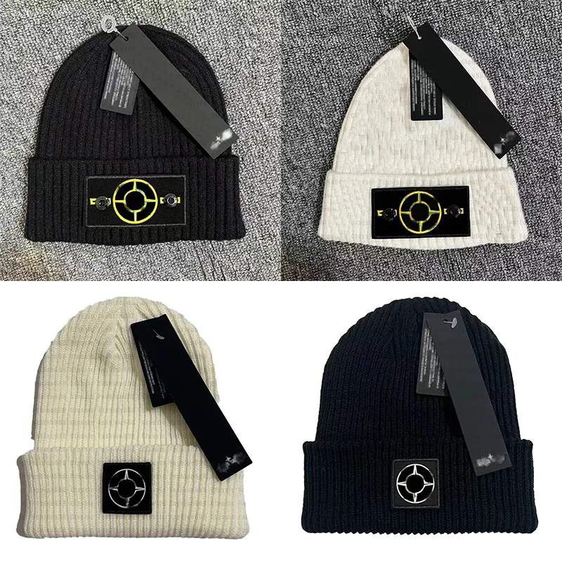Embroidered knitted silk beanie hat with dobby weave for men spring and ...
