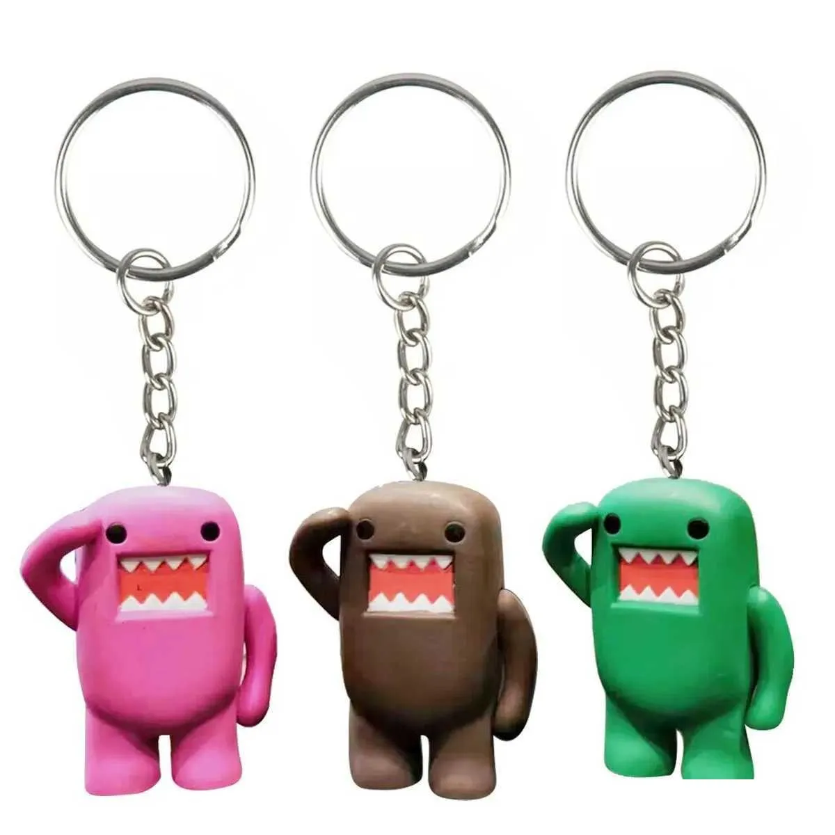 Plush Keychain Cute Domo Kun Colorful Digital PVC Link Bracket Small ...